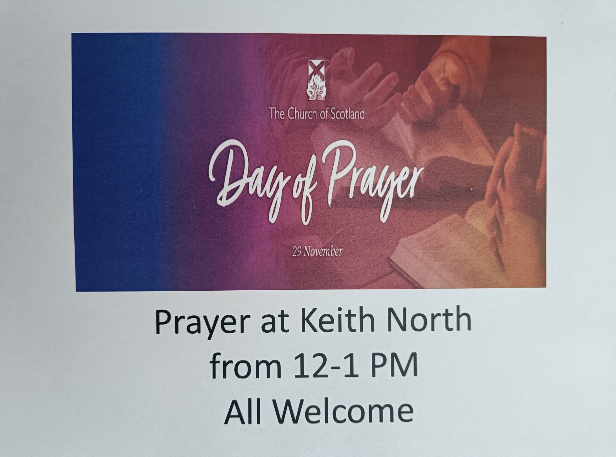 Day of Prayer 29th Nov 2025 – Keith North Churches